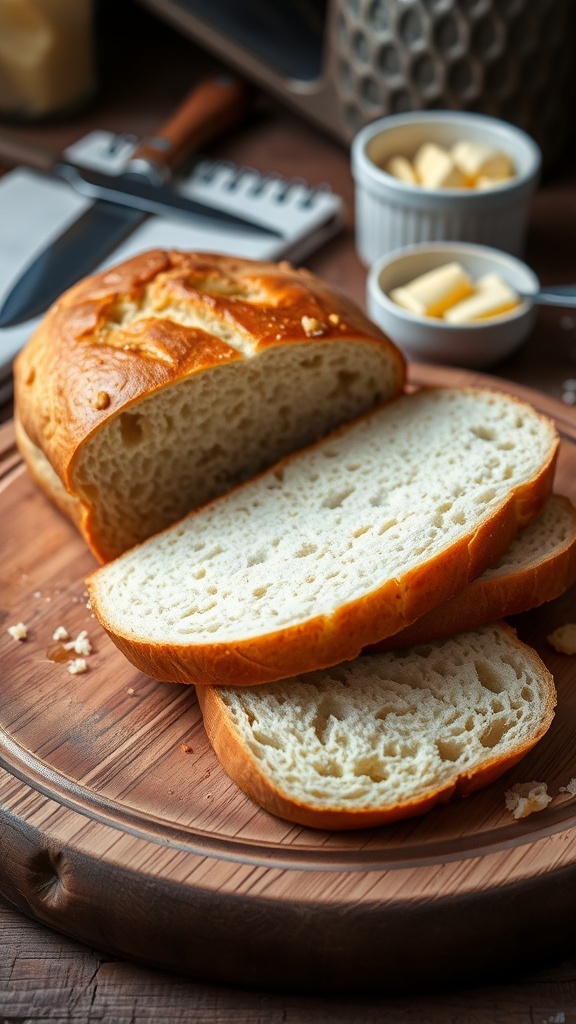 Homemade Bread Machine Dough Baked in Oven